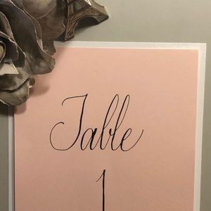 Party Supplies | Handmade Custom Calligraphy Table Cards | Poshmark